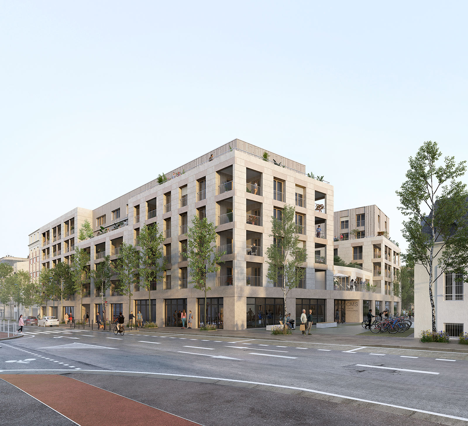 Construction d'un ensemble mixte avec 66 logements (structure bois et ...